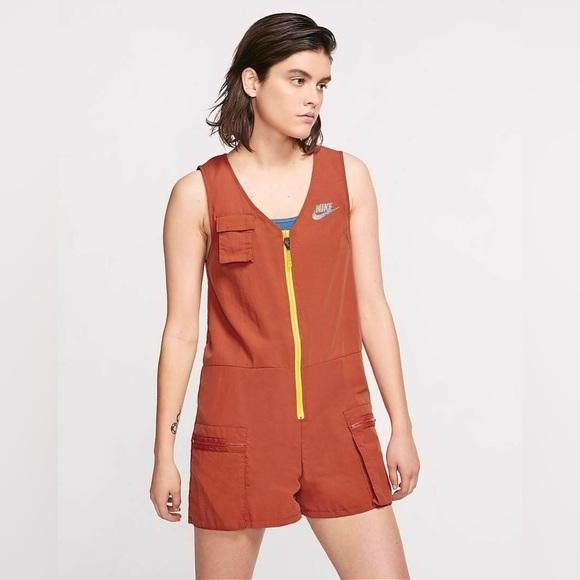 Nike | Pants & Jumpsuits | Nike Sportswear Icon Clash Woven Romper In ...